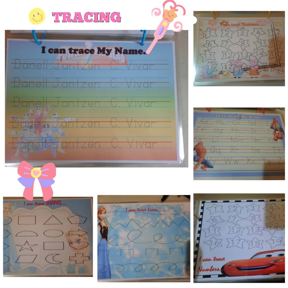 Laminated Tracing Sets, Personalize Names, Letters, Lines, Numbers ...