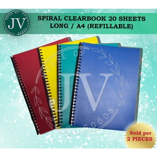 2pcs. Spiral Clearbook Long / A4 (Refillable) | Shopee Philippines