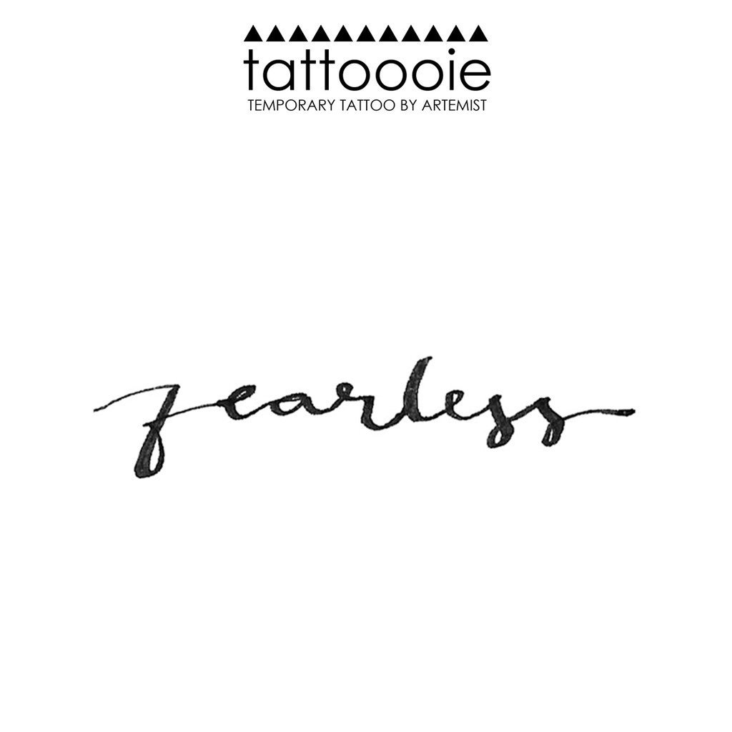 TATTOOOIE - TEMPORARY TATTOO - FEARLESS | Shopee Philippines