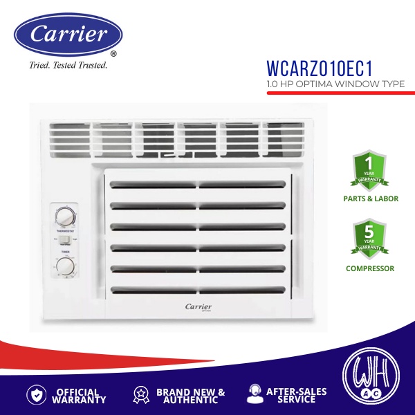 Carrier Optima 1.0HP Window Type Aircon with Timer WCARZ010EC1 | Shopee ...