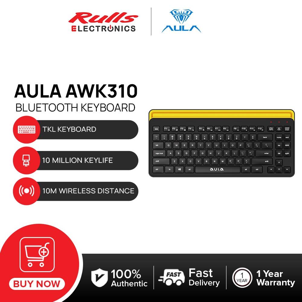 AULA AWK310 Bluetooth Keyboard | 10M Wireless Distance | 10 million Key ...
