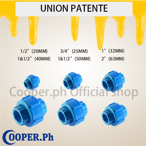 goflex (PER PIECE) big PVC Blue Union Patente big size 1&1/2" 1&1/4" 2 ...