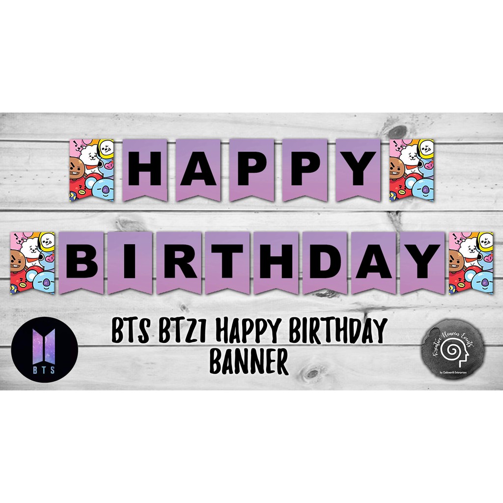 BT21 HAPPY BIRTHDAY BANNER (KHE-BT02) | Shopee Philippines