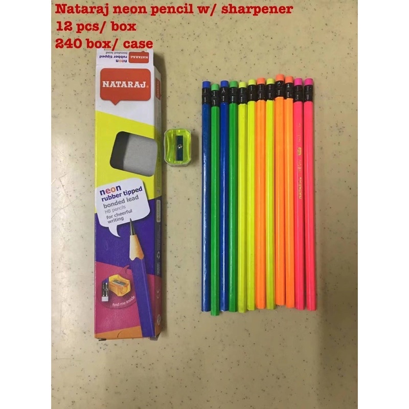 NATARAJ NEON PENCIL 12pcs | Shopee Philippines