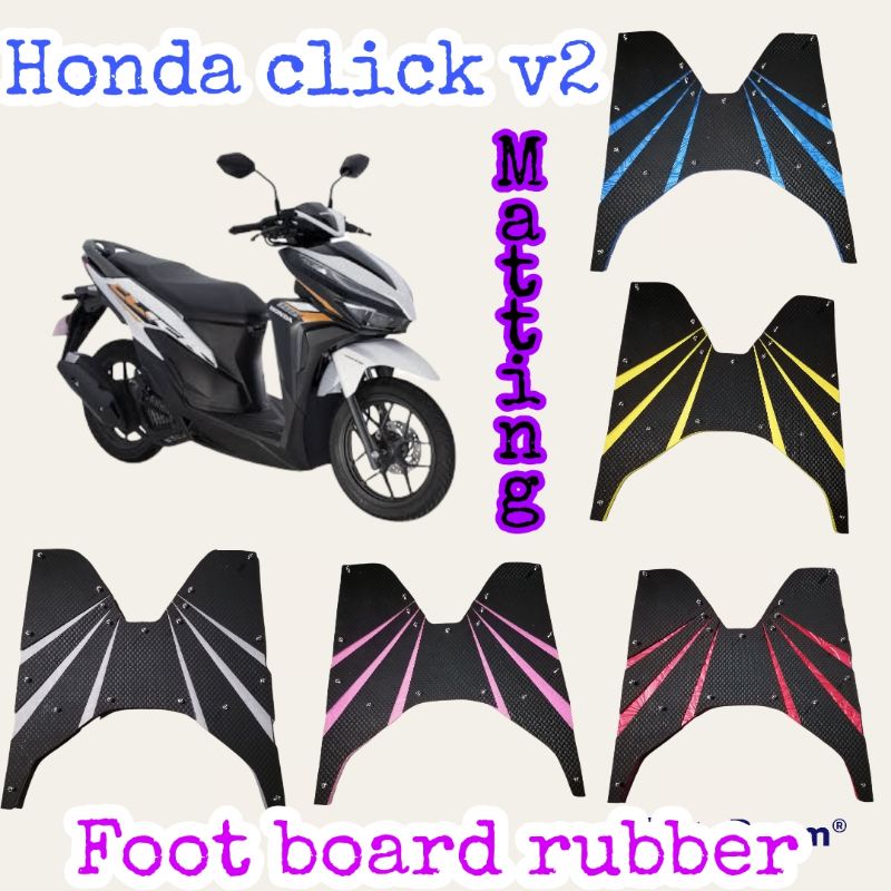 New honda click v2 125/150 footboard rubber matting | Shopee Philippines