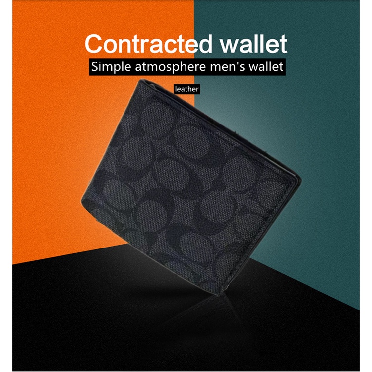 Men's Short Leather Wallets Money Solt Card Holders With Zipper Cion ...