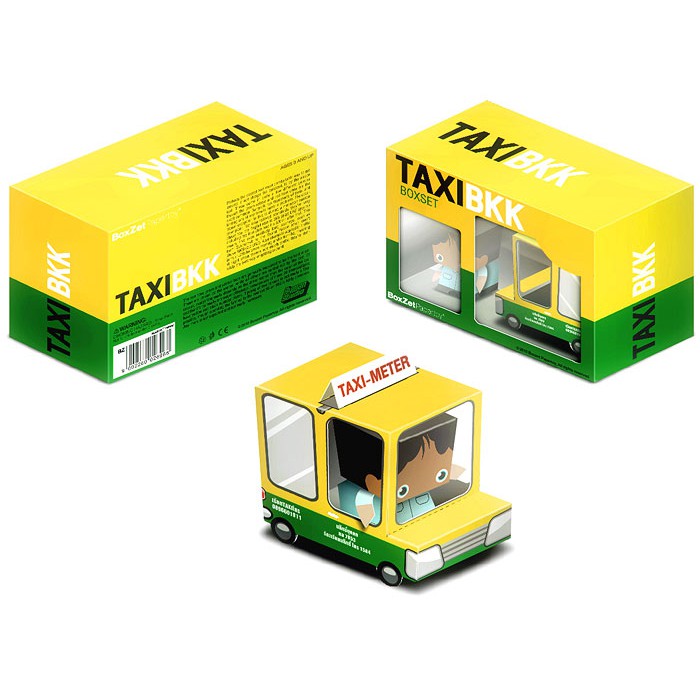 Taxi - PaperBox DIY Funny Gift Origami Papercraft Papercraft | Shopee ...