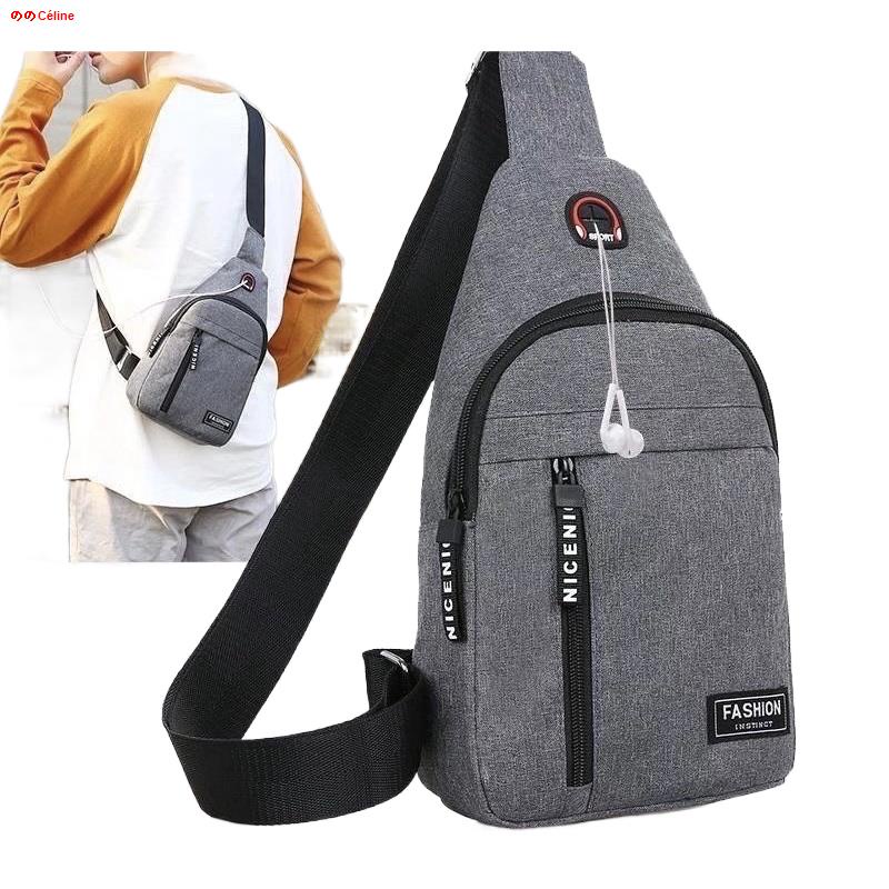 Fashion Canvas Body Bag Unisex Shopee Philippines