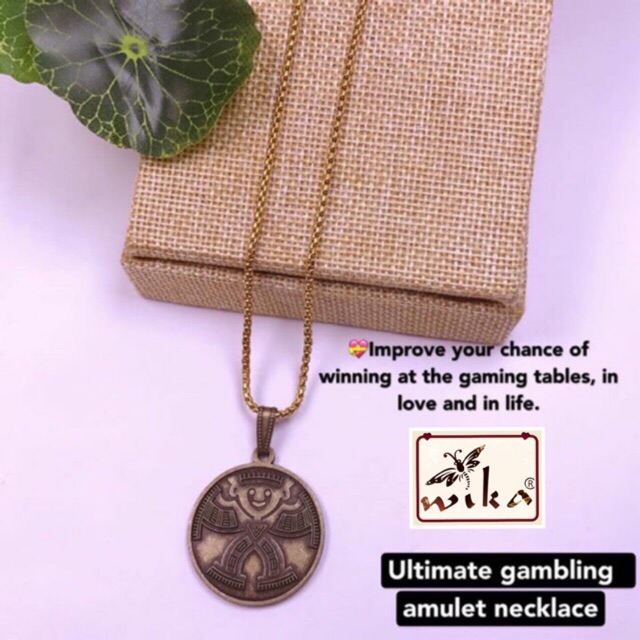 Ultimate gambling amulet long chain necklace | Shopee Philippines