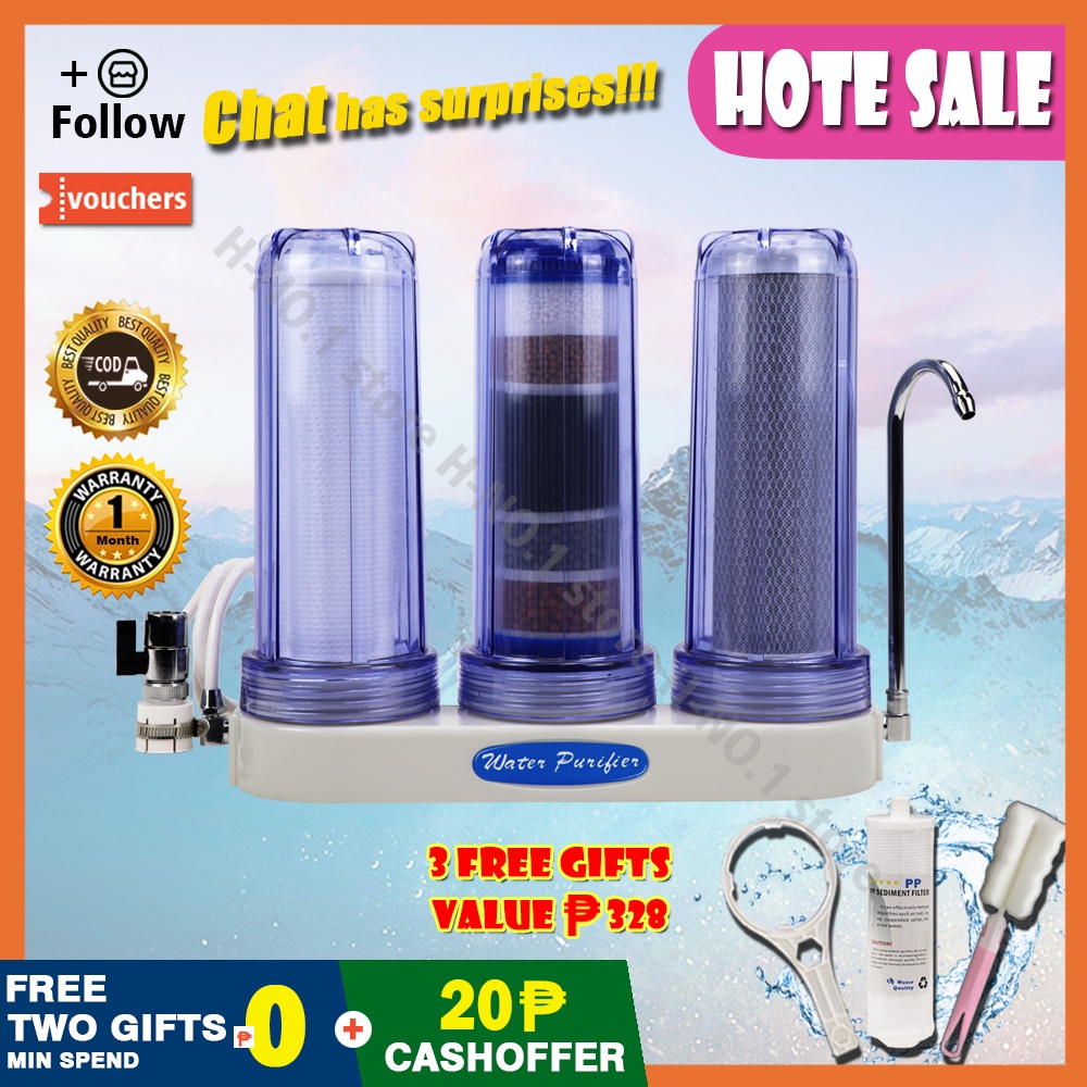 Authentic 3 Stage Water Filter Faucet Complete Set | Shopee Philippines