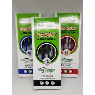 Flexoffice Flexstick/Flextok Smooth Ink Black / Blue / Red Pen (Dozen ...