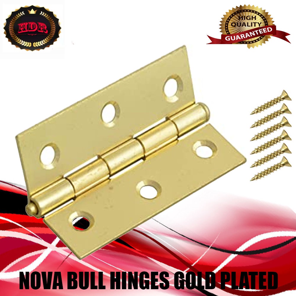 Nova Bull Door Hinge solid Brass Loose Pin Hinges 3x3" 3.5x3.5 4x4"with ...