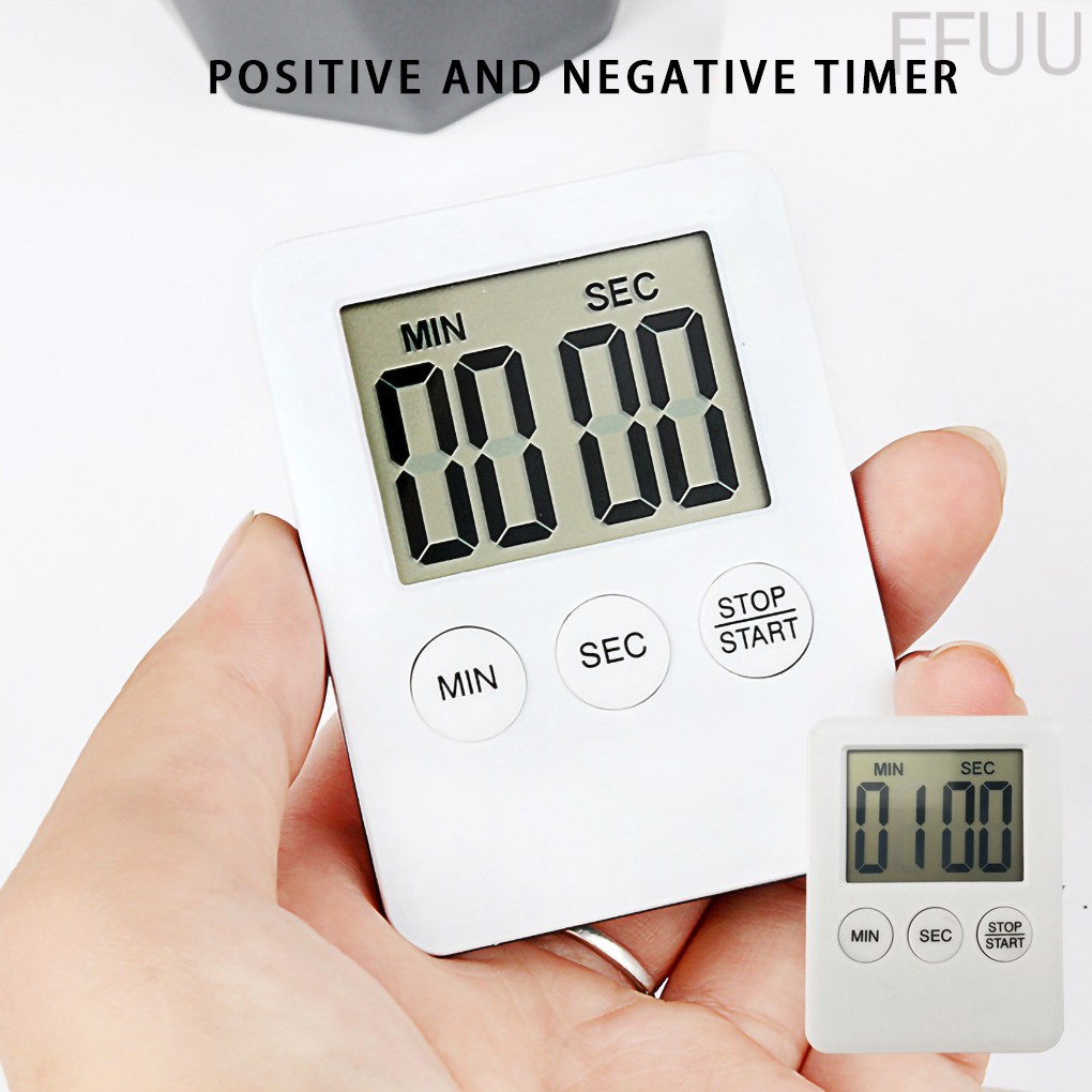 Digital Cooking Timer LCD Display Baking Countdown Alarm Button ...