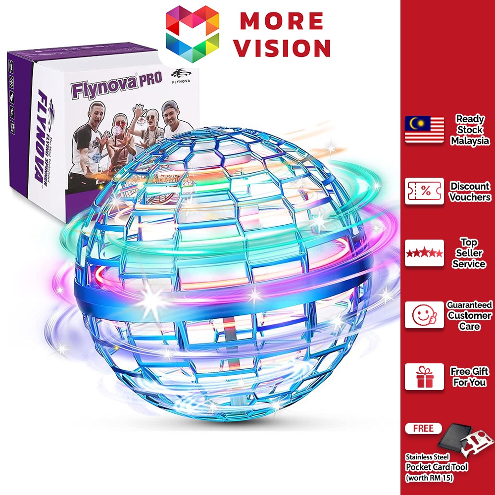 Flynova Pro Flying Ball RGB LED Tricks Spinner Boomerang Fly Orb Toys ...