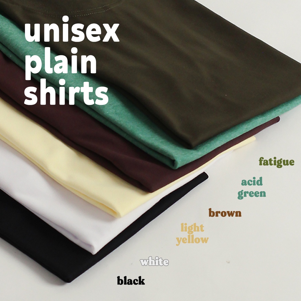 Plain T Shirt (Earth Colors) BASICS by Thrift Apparel | Shopee Philippines