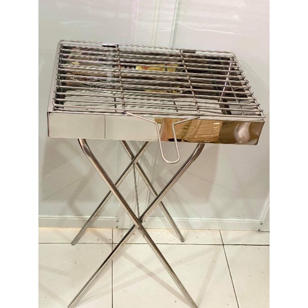 Stainless Foldable Ihawan Barbecue Griller 18x12x29 inches | Shopee ...