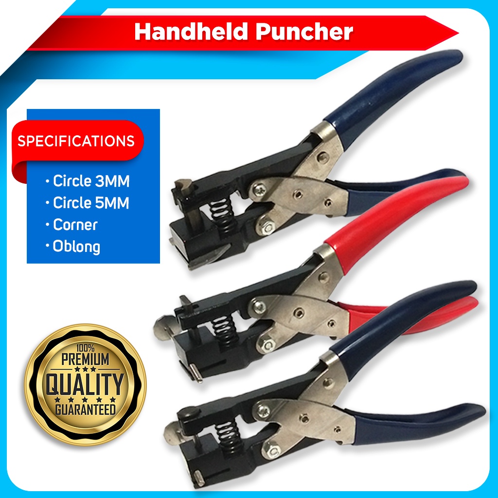 Handheld ID Puncher Metal Body Single Puncher (Oblong / Circle / Corner ...