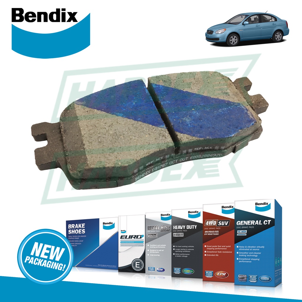 Bendix Brake Pads Front Set GCT for Hyundai Accent 2006-2011 (DB1787) | Shopee Philippines