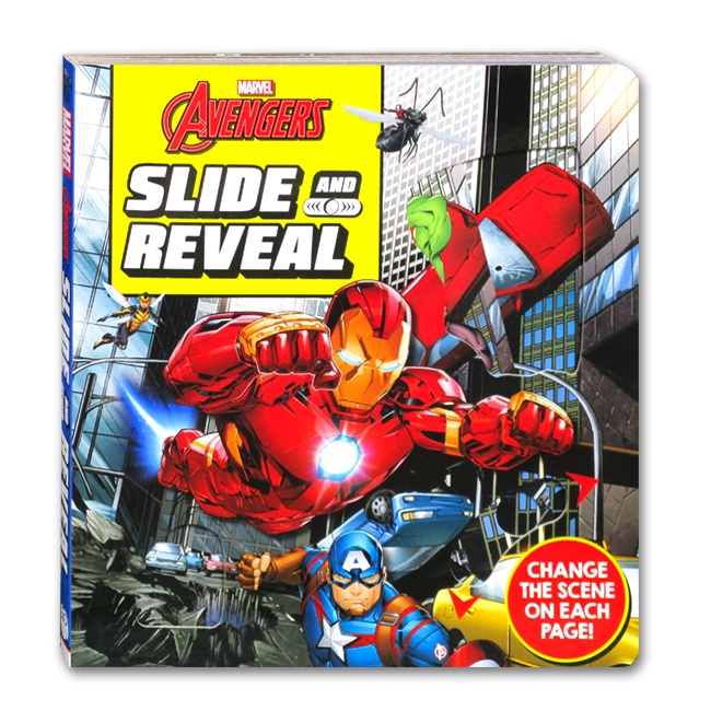 Marvel Avengers Slide and Reveal Board Book Change The Scene on Each ...