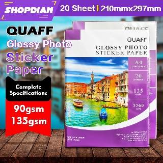 ITech Vinyl Sticker Waterproof Matte / Glossy / Transparent A4 20sheets ...