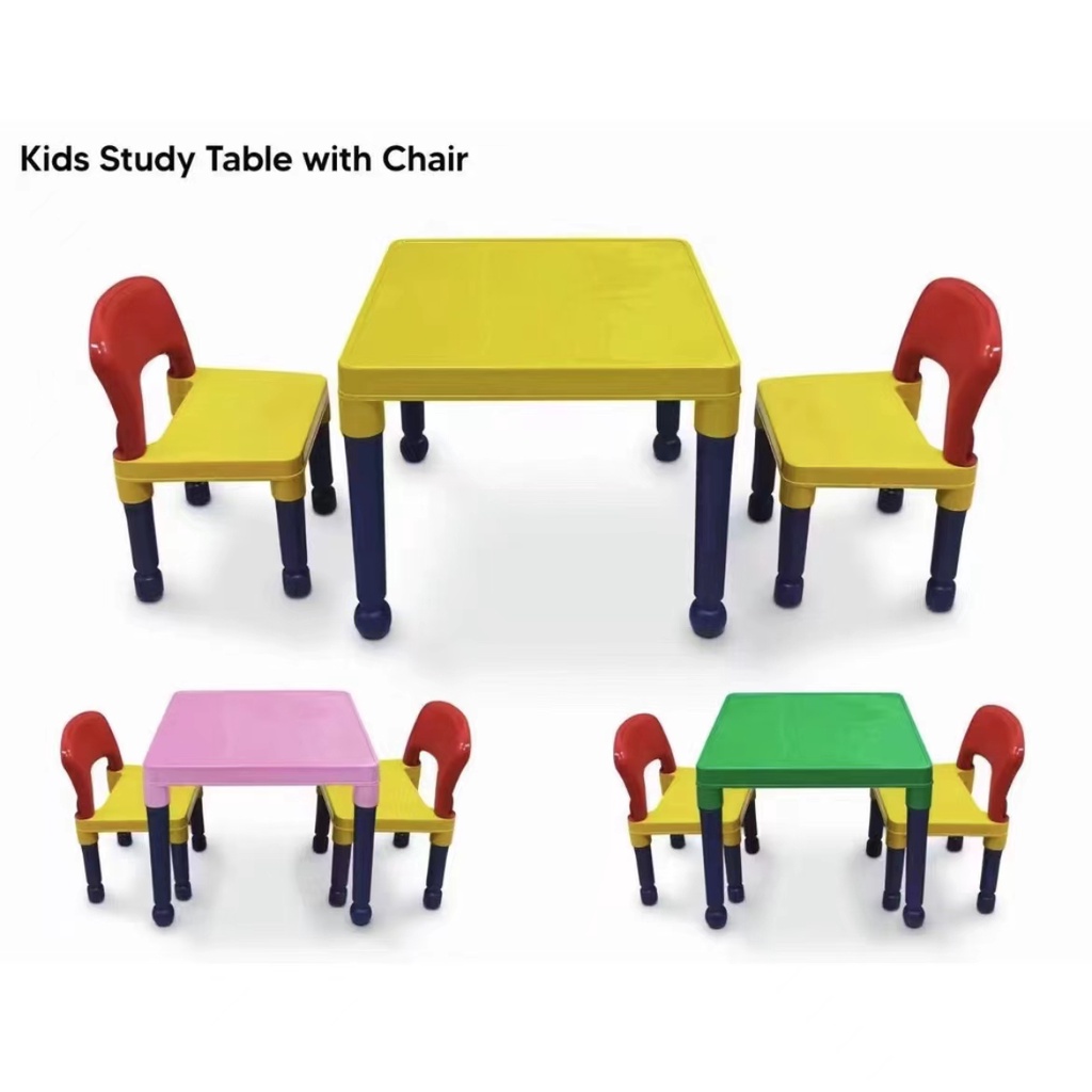 Kids Study Table with (1 chair/2 chairs) | Shopee Philippines