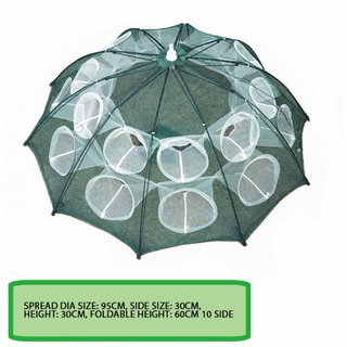 20 Holes Hexagonal Fishing Net Bubu Shrimp Trap Cast Dip Cage Cast Dip ...