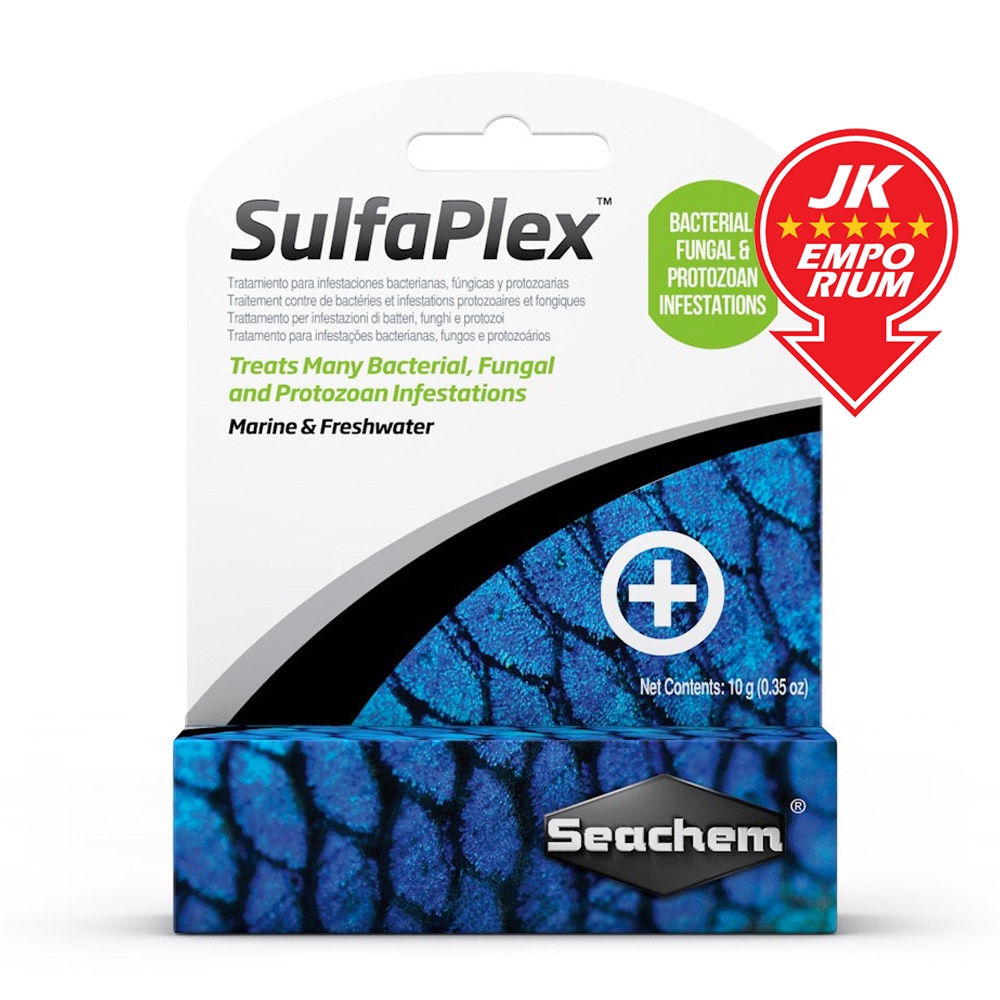 Seachem SulfaPlex 10g Treats Bacterial Fungal Protozoan Infestations ...