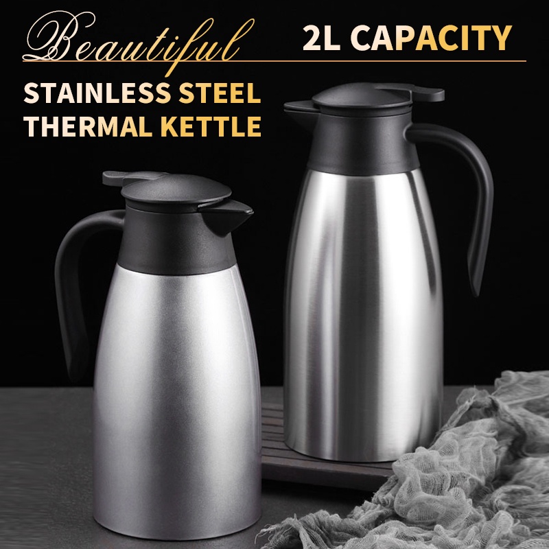 2L Large Double Wall Vacuum Insulation Thermos Hot and Cold Vacuum ...