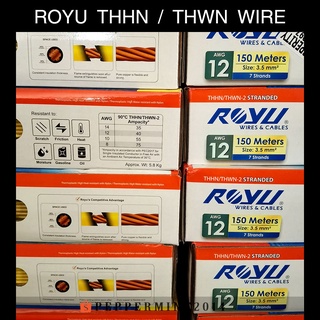 Royu THHN / THWN Stranded Wire 12 3.5mm & 14 2.0mm 7 strands 150 meters ...