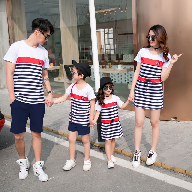 couple dress mother and daughter casual family set clothes of 3 4 5 ...