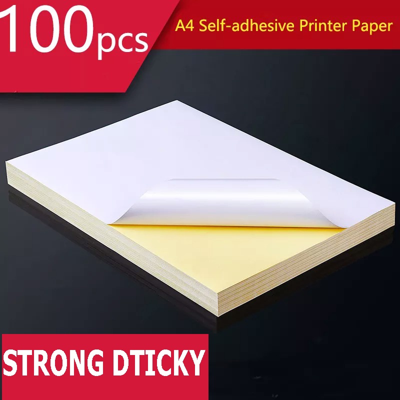 A4 Sticker Paper A4 Label Sticker (150GSM) Matte, Glossy & Kraft A4 ...