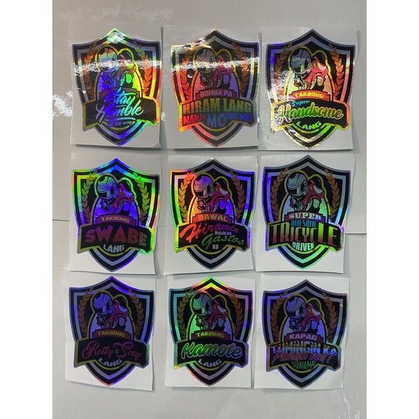 Takbo Stickers / Rider Hologram Stickers |Stay Humble, Takbong Handsome ...