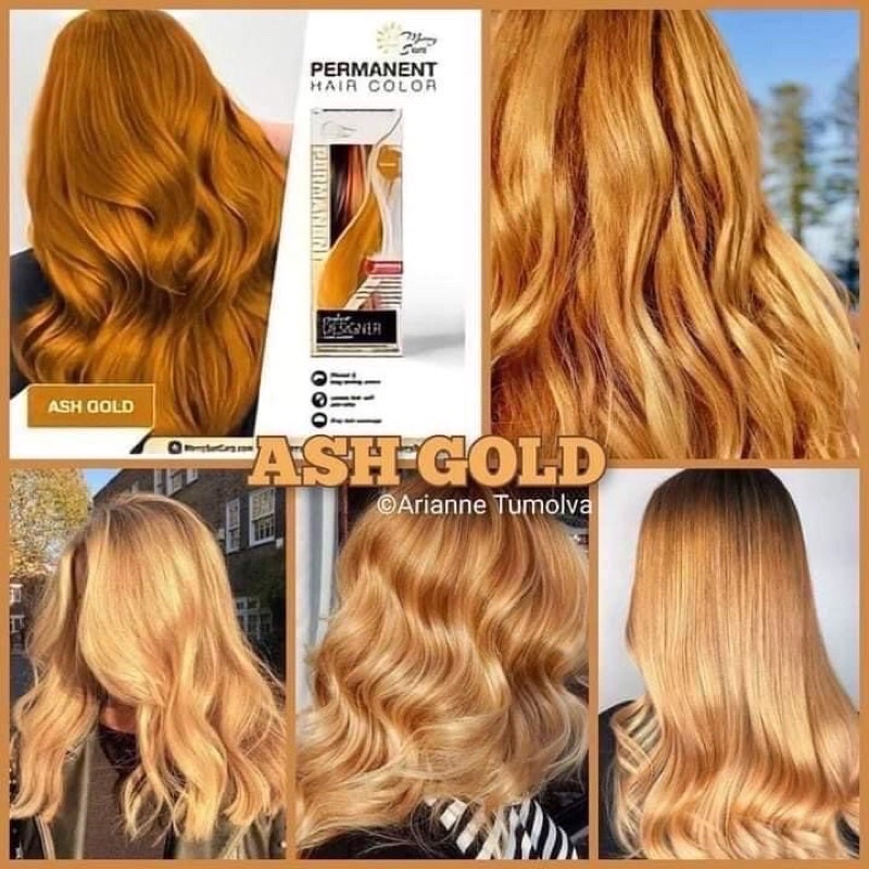 Ash Gold Permanent Hair color by Merry Sun | Shopee Philippines