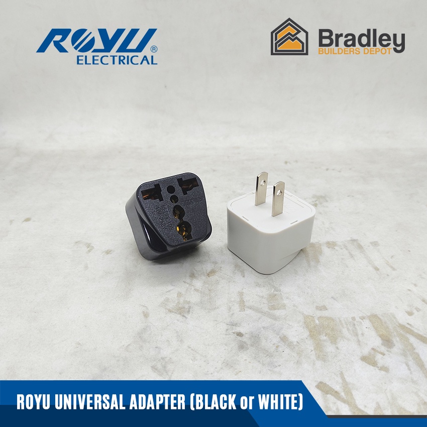 Royu Universal Adapter (Black or White) | Shopee Philippines
