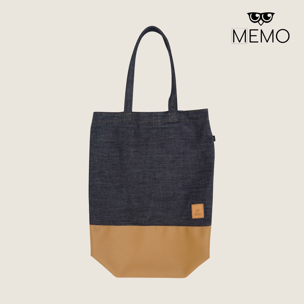 Memo Denim Tote Bag For Men (Dark Denim) | Shopee Philippines