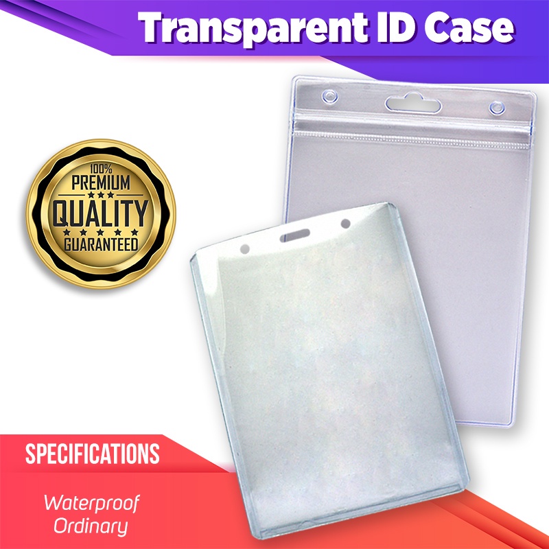 A6 ID Card Holder with Zip Lock Waterproof Vertical ID Case ID ...