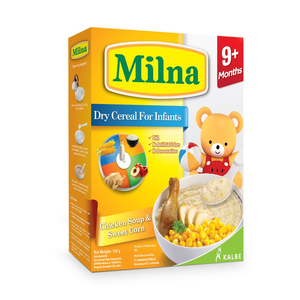 Milna Baby Cereal 9+ Chicken Soup & Sweet Corn 120g | Shopee Philippines