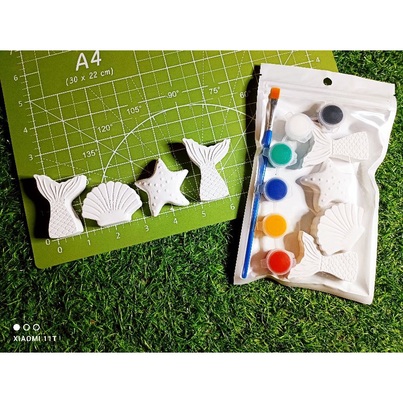 4Pcs Mermaid Tail ( Plaster Painting set ) | Shopee Philippines