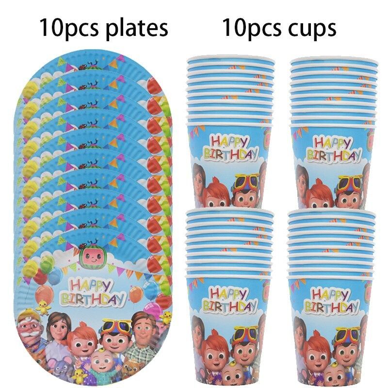 cocomelon paper plate and paper cup 10pc | Shopee Philippines