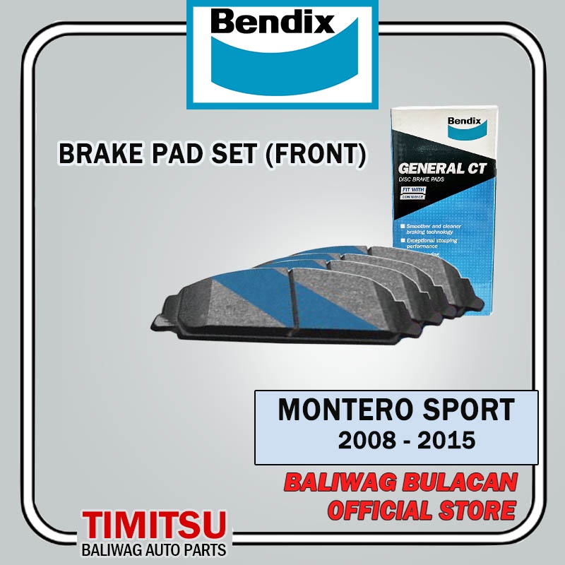 BRAKE PADS FRONT SET MITSUBISHI MONTERO SPORT 2008-2015 STRADA 2008 ...