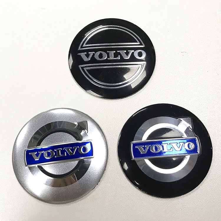 4pcs 65mm 56mm Wheel hub center cap sticker for Volvo Tire center ...