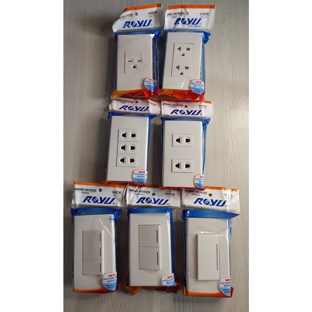 Royu Wide Series 1g, 2g, 3g switch, 2g, 3g outlet and aircon outlet and ...