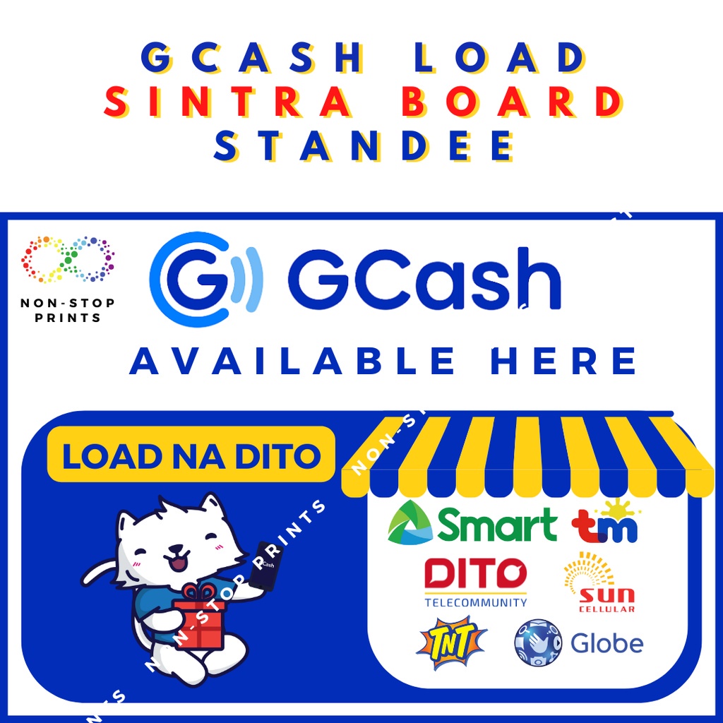 GCASH PAYMAYA SIGNAGE (CASH IN & CASH OUT SINTRABOARD) LOAD STANDEE A5 ...