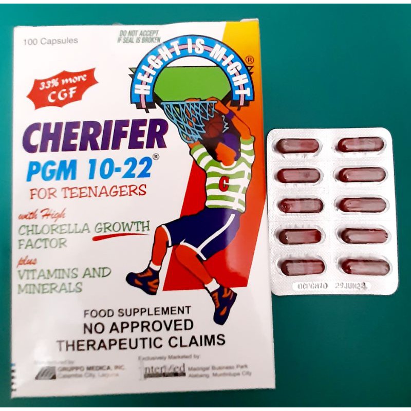 Cherifer Pgm 10 22 With Zinc Capsule 30s Shopee Philippines