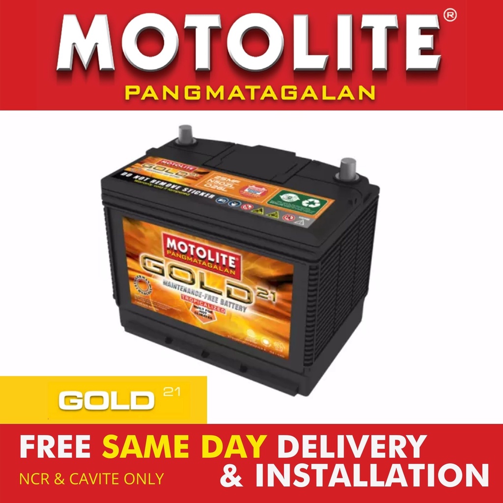 Motolite Gold Maintenance Free Car Battery 3SM / D31 / N70 (21 Months ...