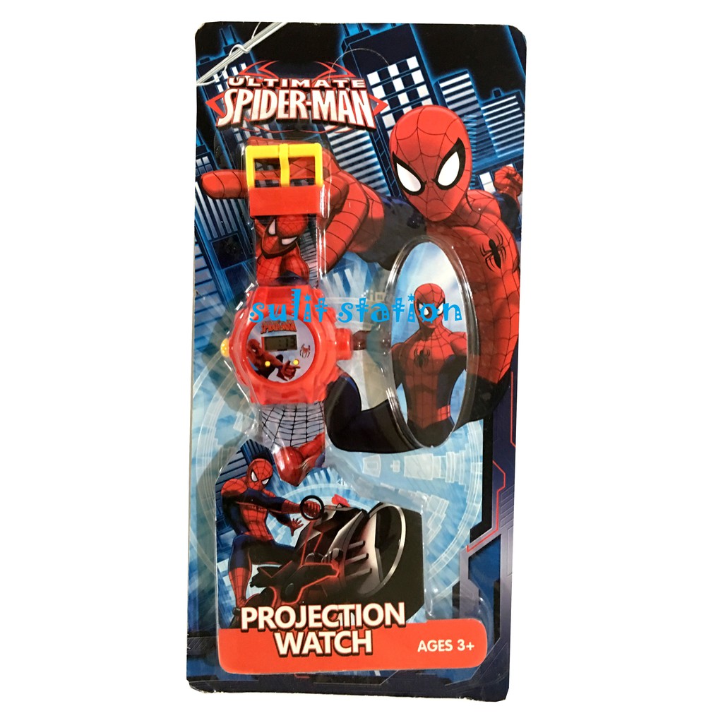 SUPER HERO SPIDER MAN SPIDERMAN LED LIGHT PROJECTOR KIDS DIGITAL WATCH ...