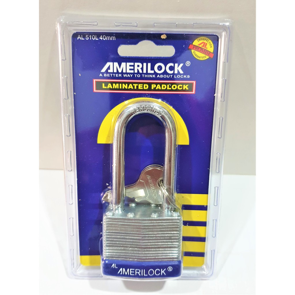 Amerilock Laminated Padlock Long Shackle 40mm | Shopee Philippines