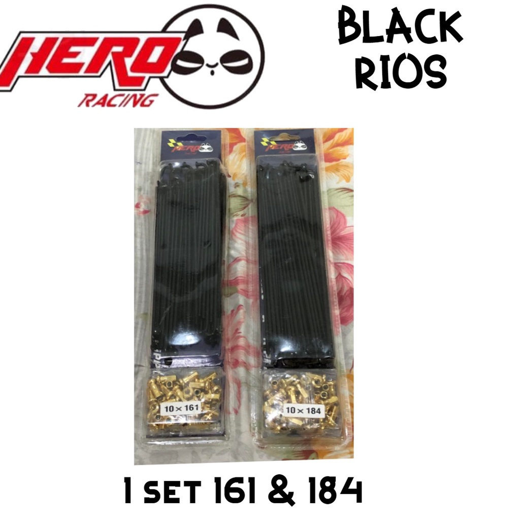 RAIDER R150 CARB ORIGINAL RIM RIOS BLACK 1 BOX 30 PCS SET (10x161 ...