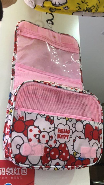 Cute Cartoon Pattern Travel Hanging Toiletries Portable Large Capacity ...