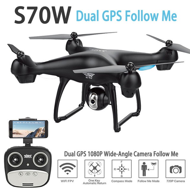 S70W GPS FPV Drone with 1080P HD Adjustable Wide-Angle | Shopee Philippines